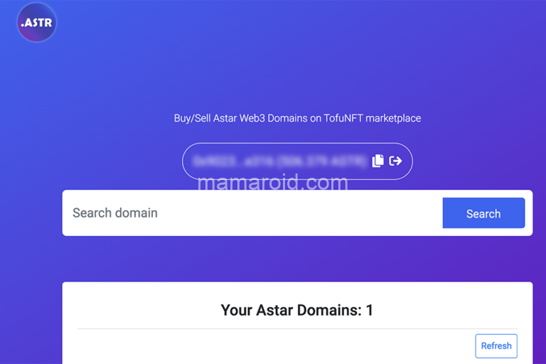 Astar NetworkドメインAstr Domains「.astr」を取得してみた | 使ってみ隊